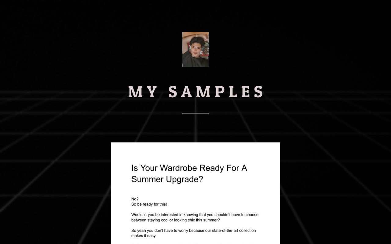 copywriting samples portfolio